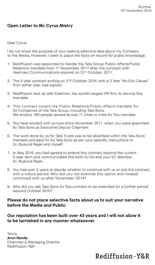 Bandh karo bakwaas, Rediff boss Arun Nanda tells Cyrus Mistry (well ...